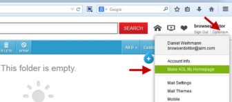 AOL als Startseite festlegen | aol.de (deutsch) Mail, News, Login